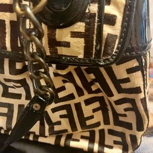 Fendi | Bags | Rare Fendi B Baguette Bag With Patent Leather | Poshmark